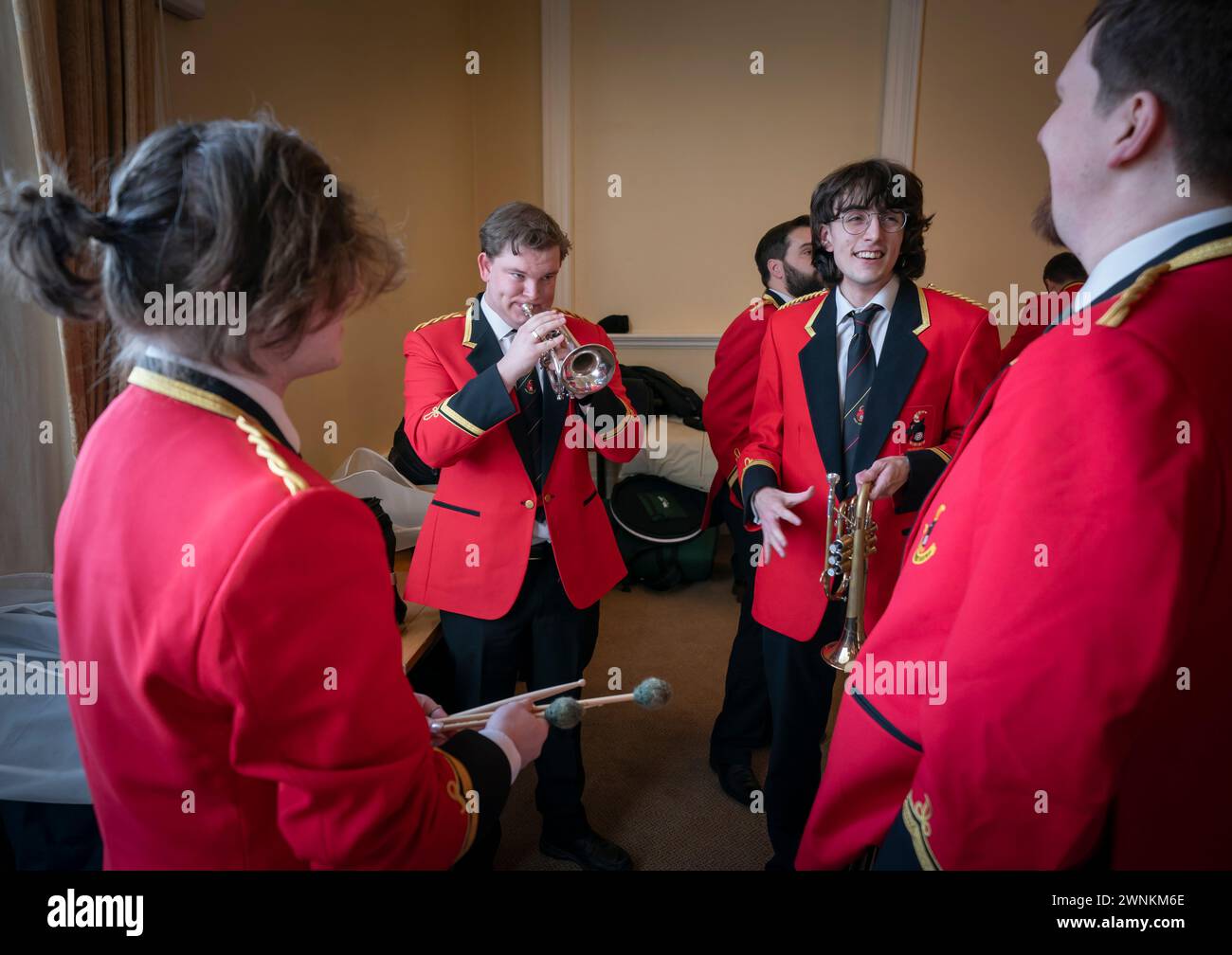 Members of Hade Edge Band ahead of performing during the 2024 Yorkshire ...
