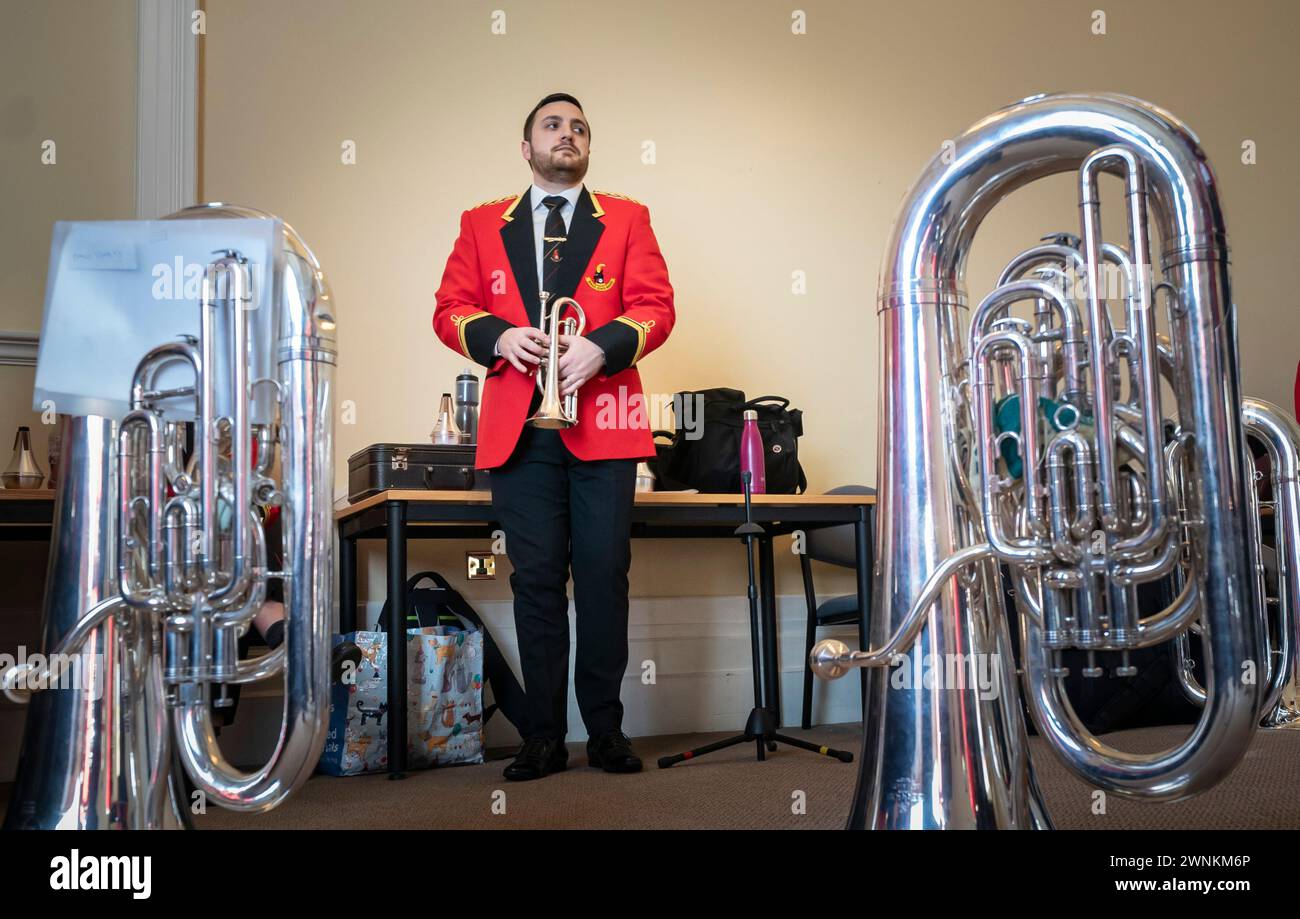 Members of Hade Edge Band ahead of performing during the 2024 Yorkshire ...