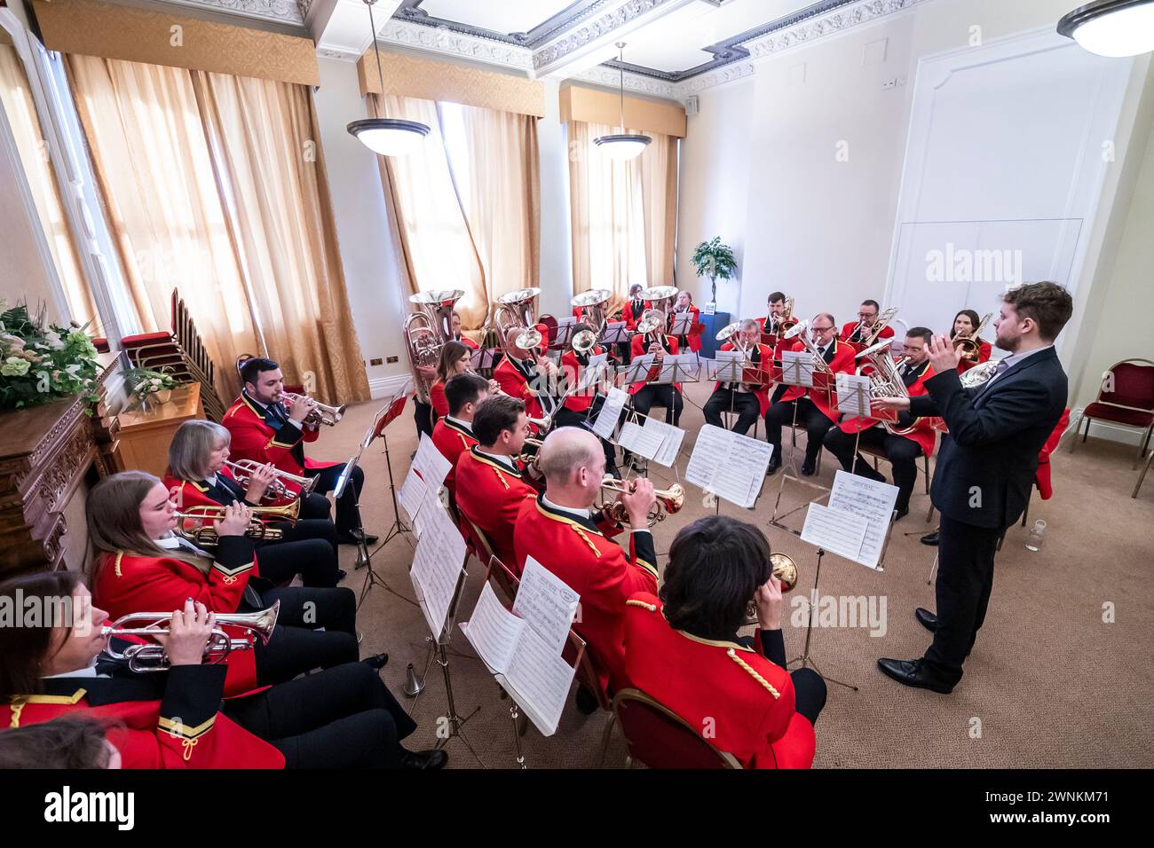 Members of Hade Edge Band ahead of performing during the 2024 Yorkshire ...