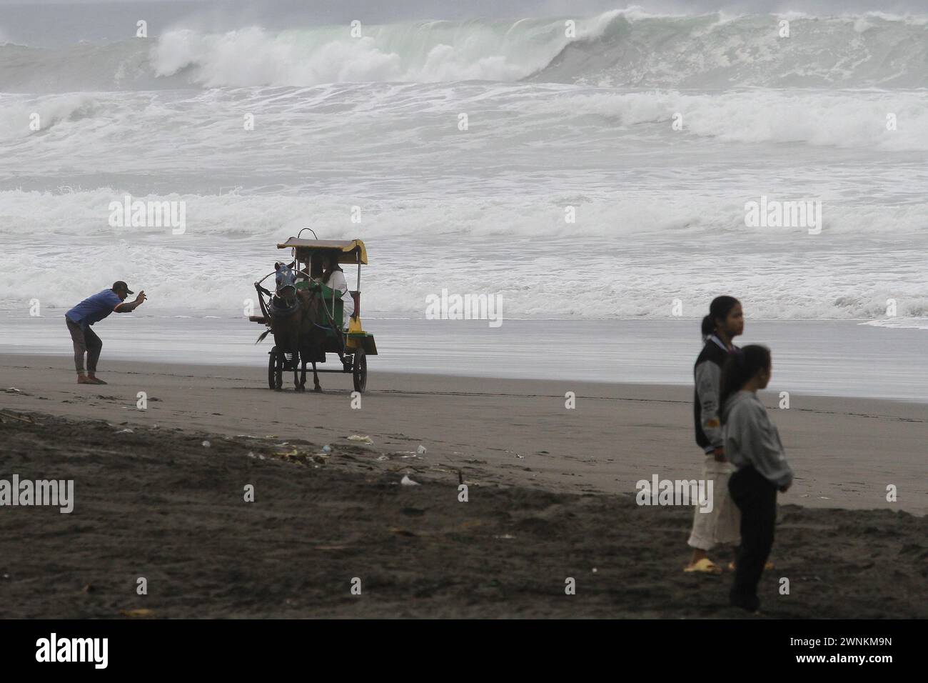 Bantul, Yogyakarta, Indonesia. 3rd Mar, 2024. A carriage driver ...