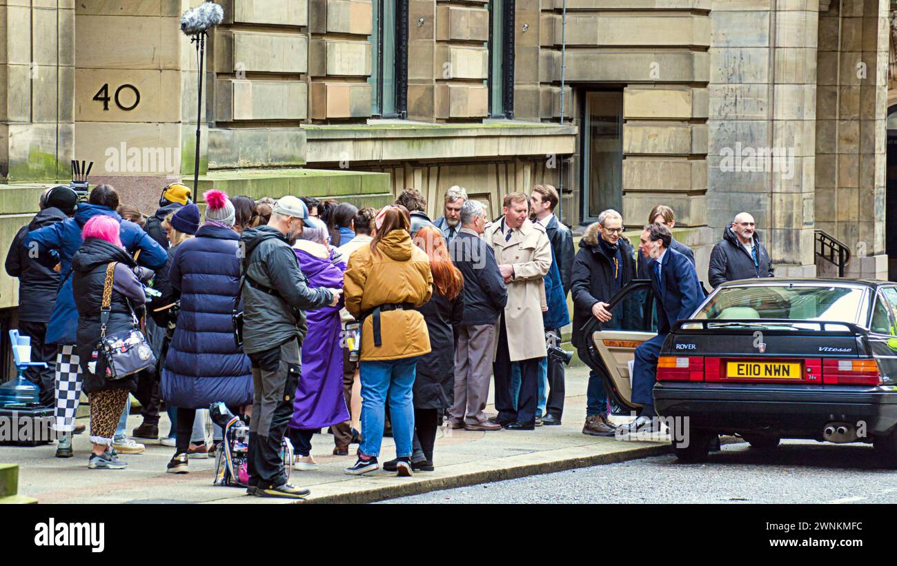 Glasgow, Scotland, UK. 3rd March, 2024: “Lockerbie” filming in the city ...