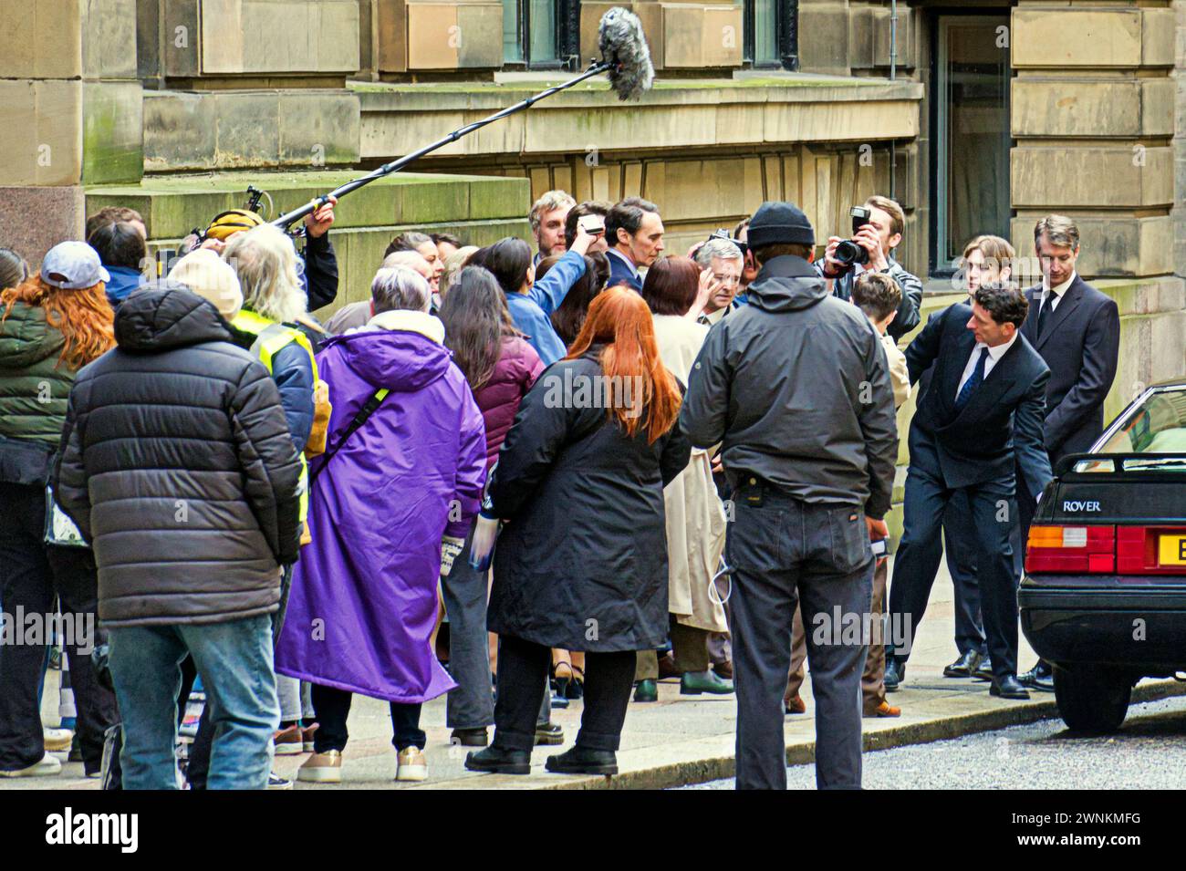 Glasgow, Scotland, UK. 3rd March, 2024: “Lockerbie” filming in the city ...