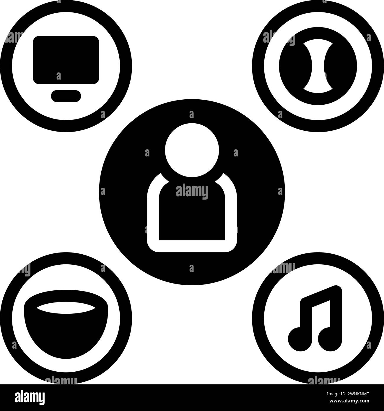 Sign hobbies symbol icon Black and White Stock Photos & Images - Alamy
