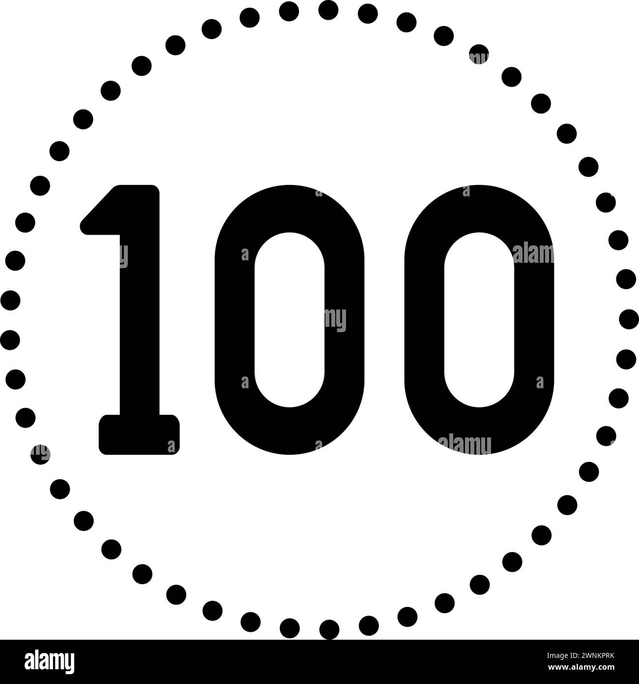 Icon for hundred,number Stock Vector Image & Art - Alamy