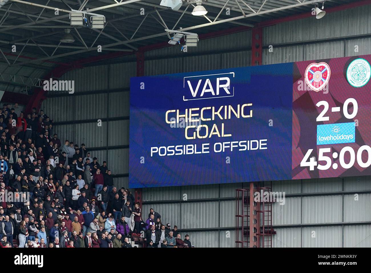 Checking goal possible offside hi-res stock photography and images - Alamy