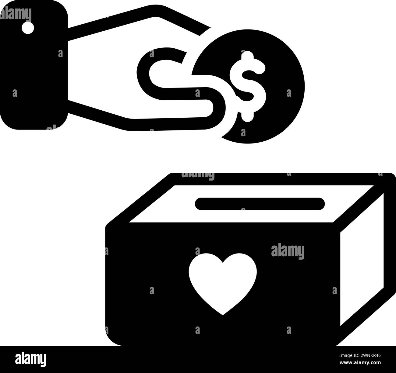 Donate box Black and White Stock Photos & Images - Alamy