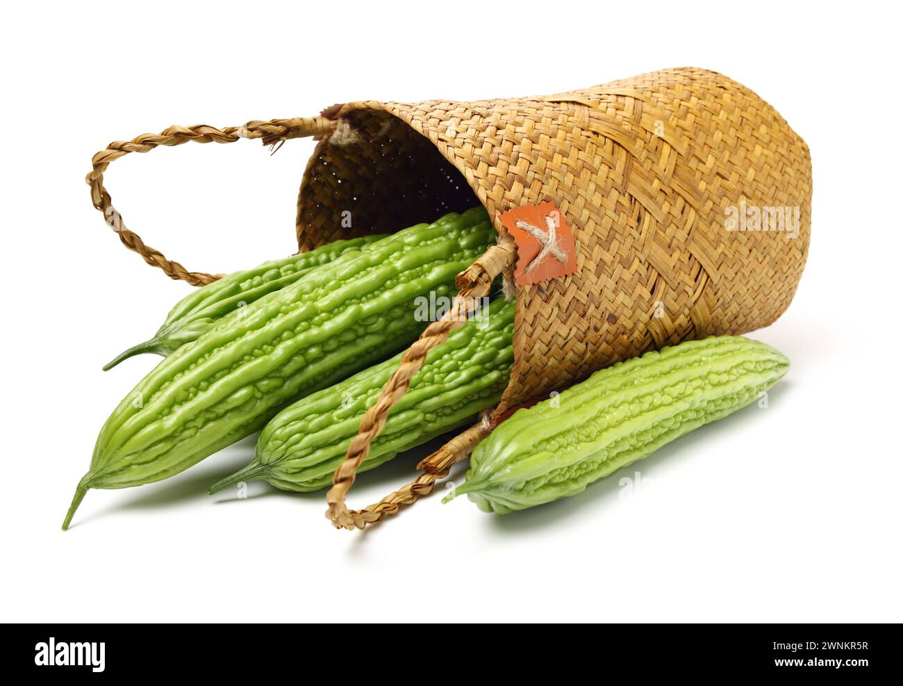 Bitter melon , Bitter gourd on white background Stock Photo - Alamy