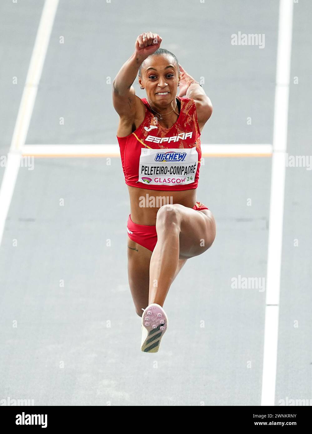 Spain's Ana Peleteiro-Compaore in action in the Women's Triple Jump ...