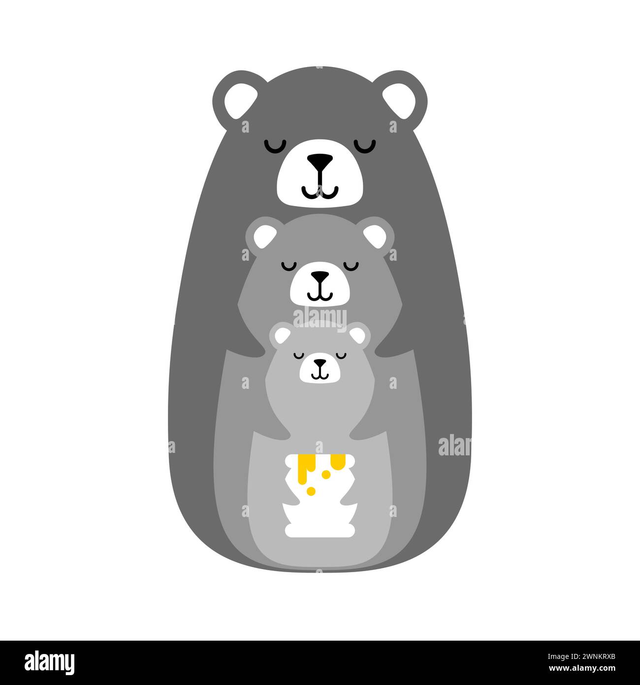 Bear Family symbol. Sign of love and family. Bears hug each other Stock ...
