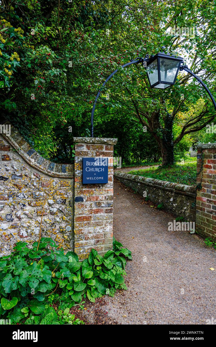 Entrance sign at Berwick Church (St Michael & All Angels Church ...