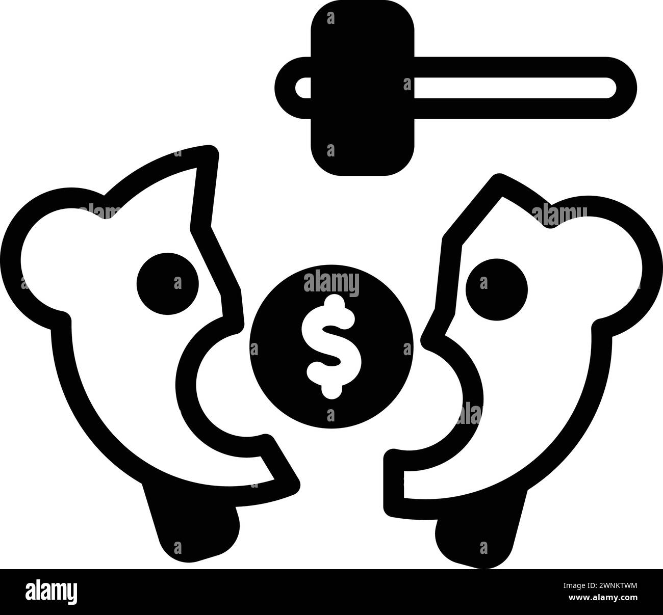 Broke vector vectors Black and White Stock Photos & Images - Alamy