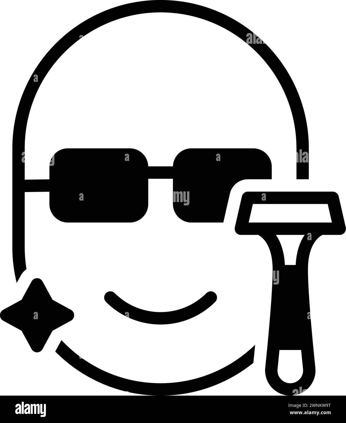 Shaved beard Stock Vector Images - Alamy