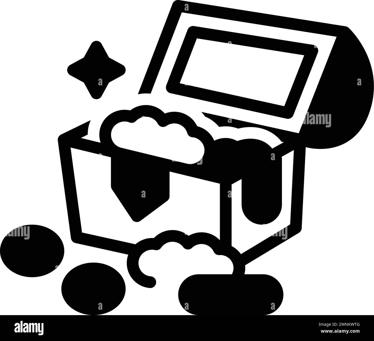 Treasure chest icon Black and White Stock Photos & Images - Alamy