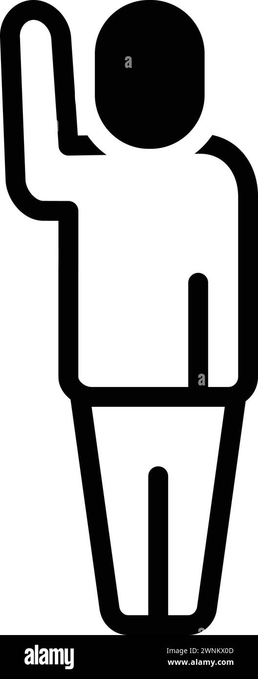 Student raise hand vector hi-res stock photography and images - Alamy