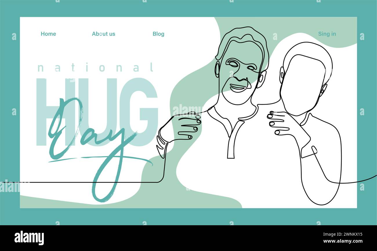 Single hand drawn outline continuous of Web banner or landing page with ...