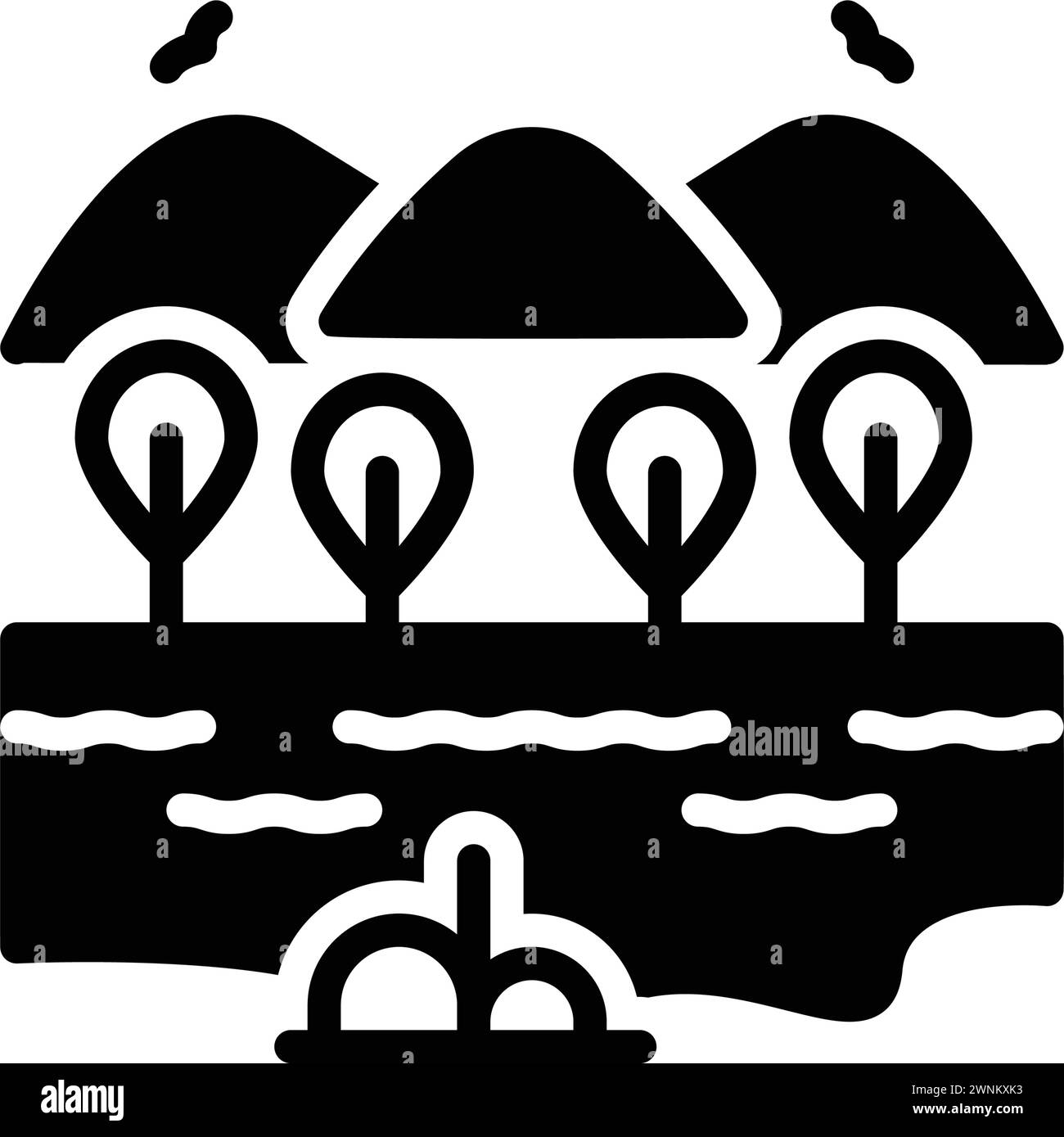 Icon for lakes,loch Stock Vector Image & Art - Alamy