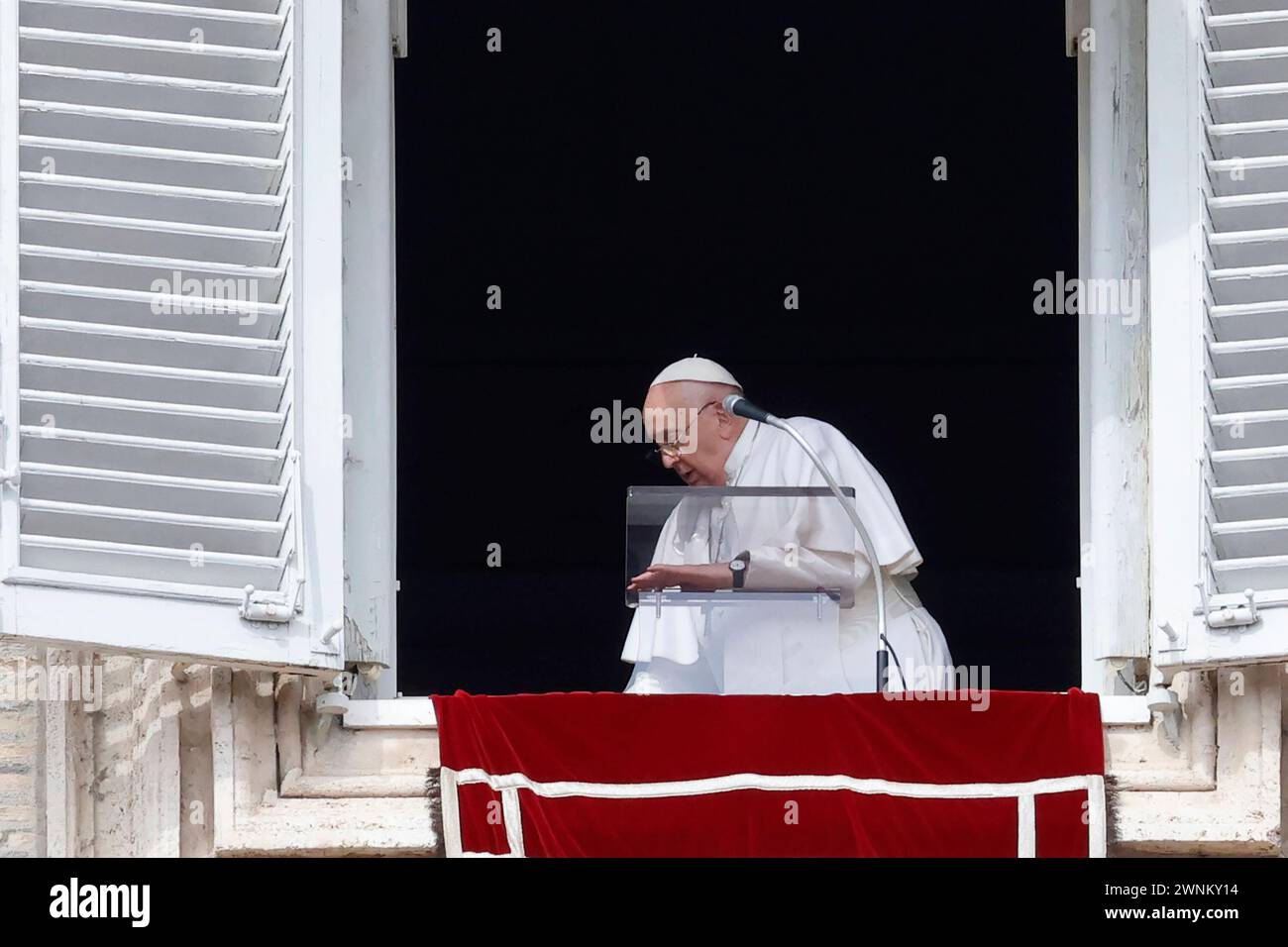 Vatican City, Vatican. 3rd Mar, 2024. Pope Francis leads the Sunday ...