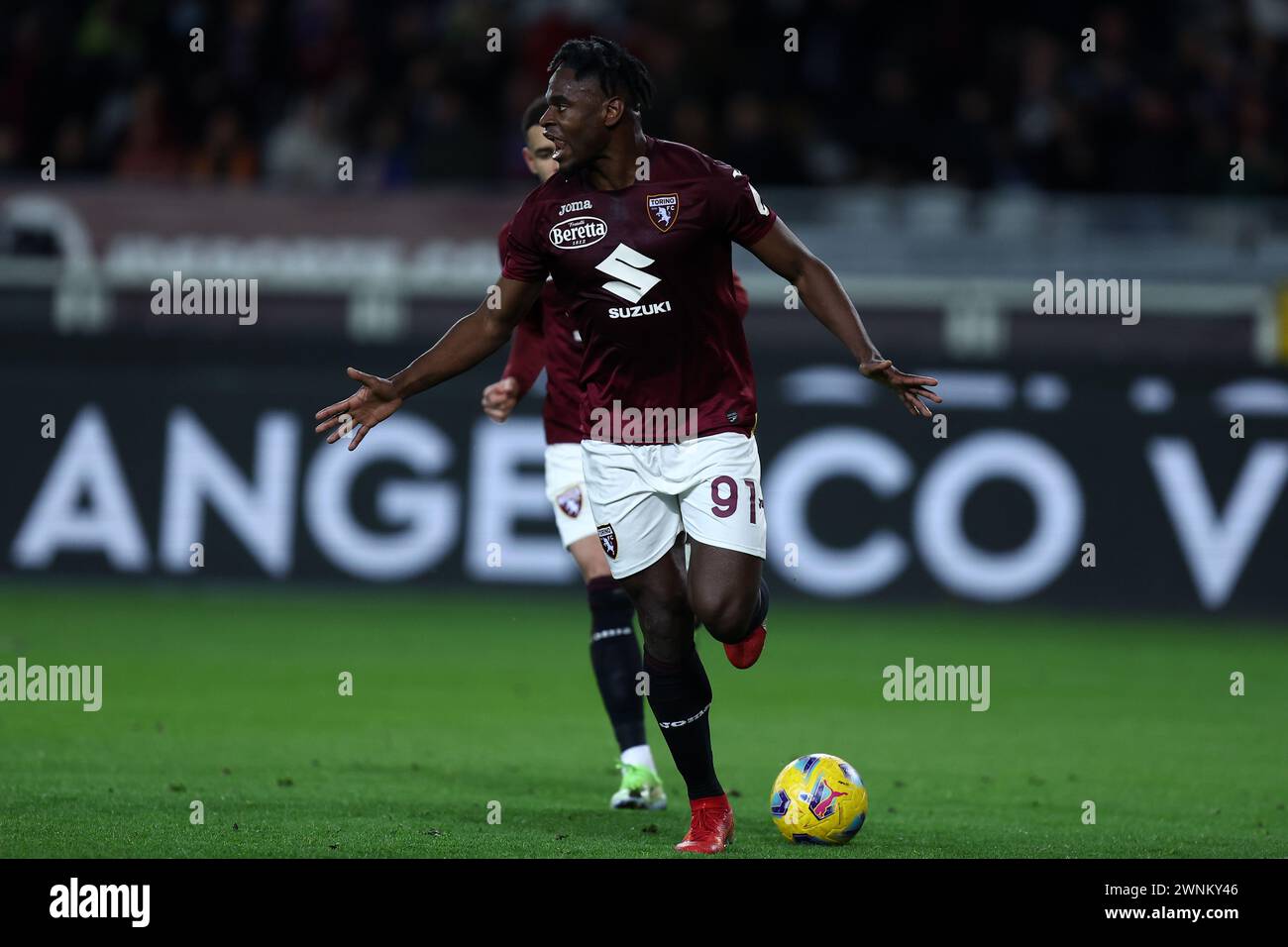Torino, Italy. 02nd Mar, 2024. Duvan Zapata of Torino Fc celebrates ...
