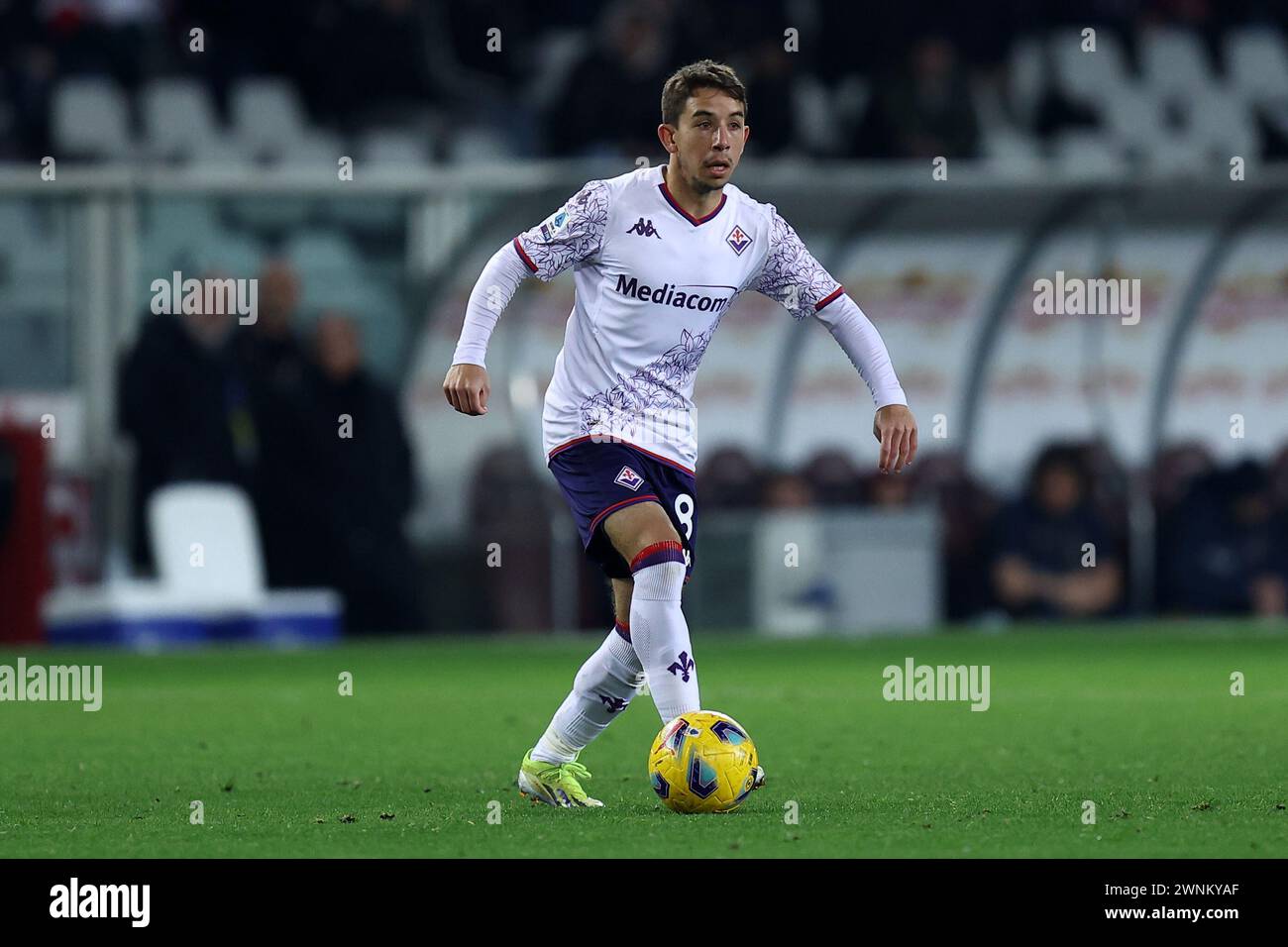 Torino, Italy. 02nd Mar, 2024. Maxime Lopez of Acf Fiorentina in action ...