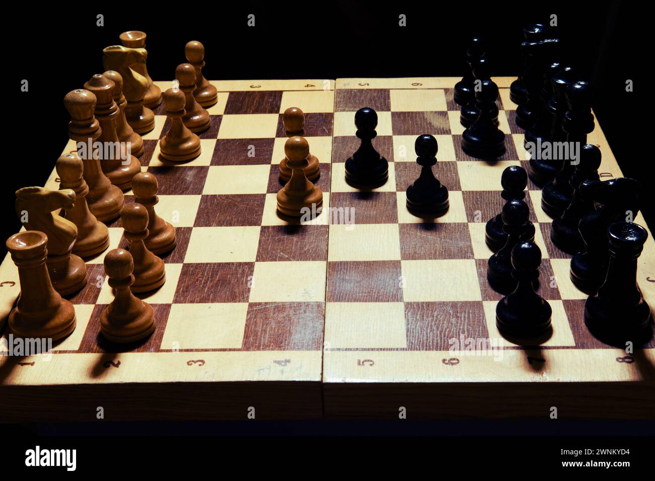 Chess debut French defense. ?hess game vintage figures from the classic ...