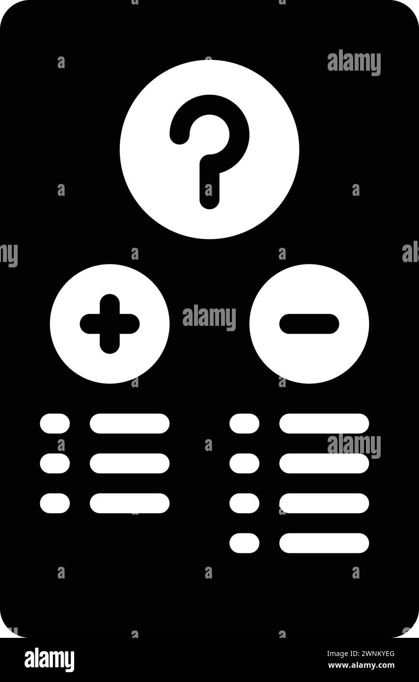 Pros and cons vector vectors Stock Vector Images - Alamy