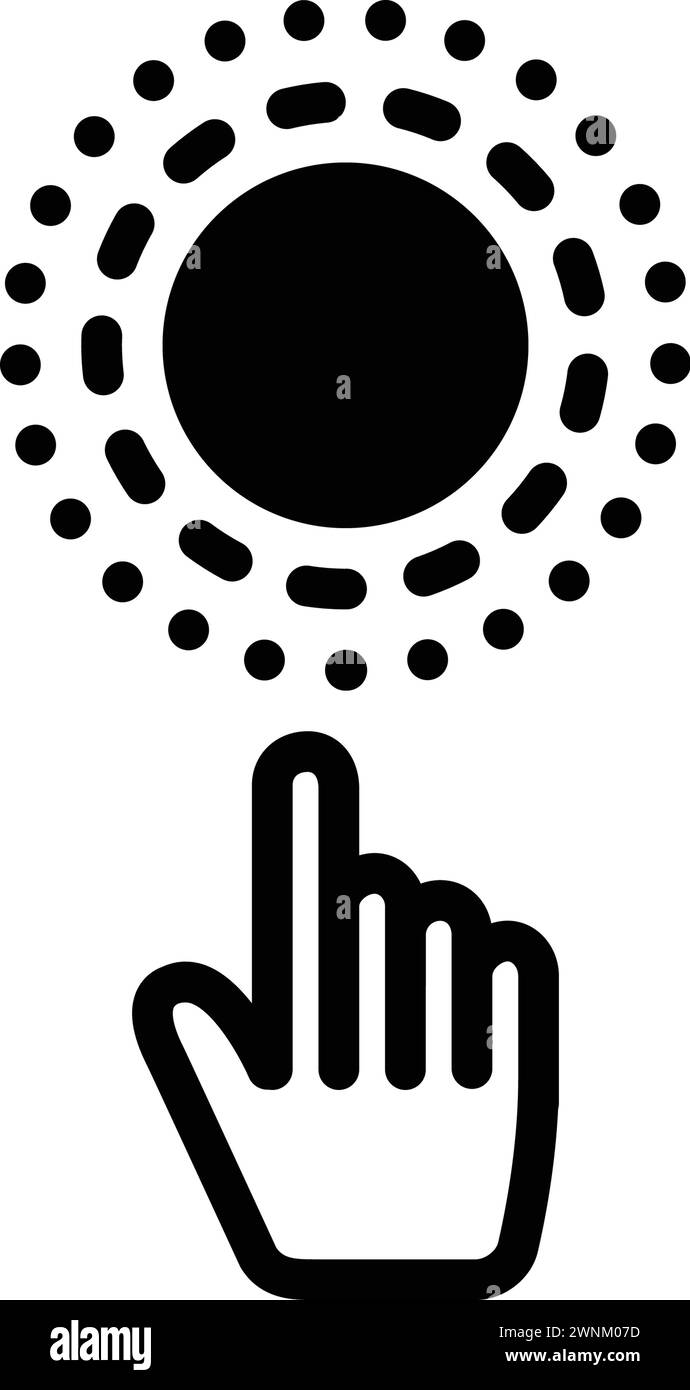 Icon for touched,finger Stock Vector Image & Art - Alamy