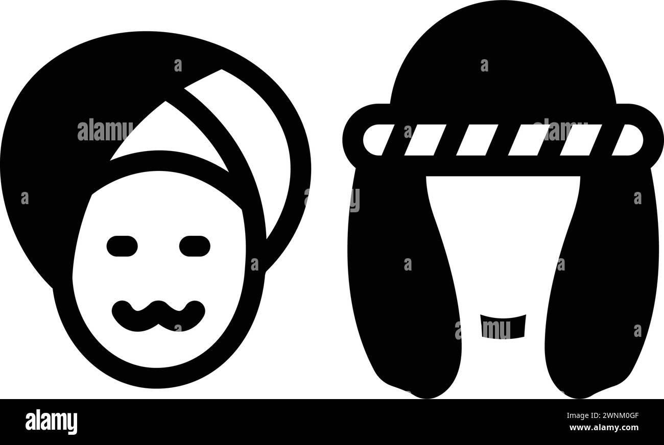 Ethnic diversity illustration Black and White Stock Photos & Images - Alamy