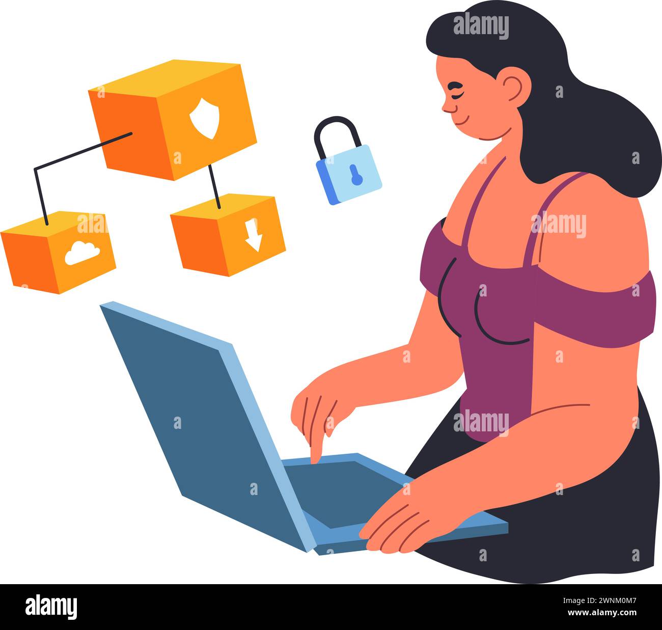 Encrypted system Stock Vector Images - Alamy