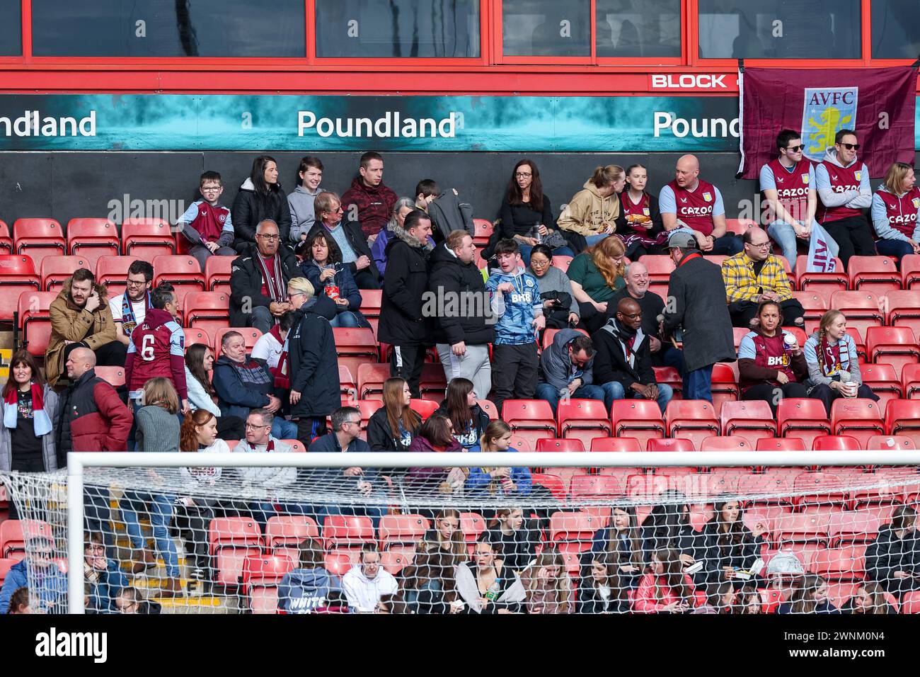 Birmingham, UK. 03rd Mar, 2024. Aston Villa's fans behind there home ...