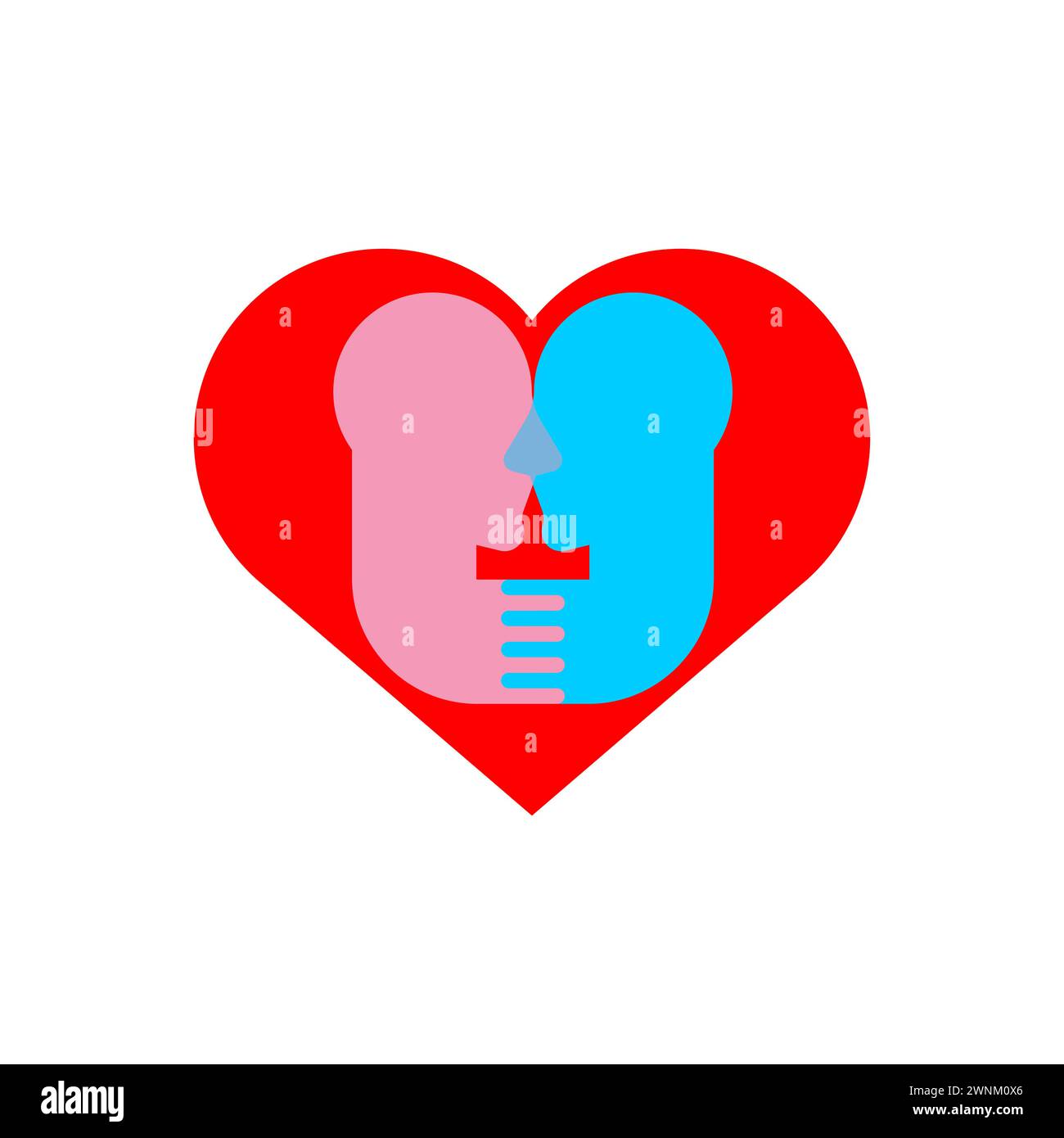 Mind in love icon Cut Out Stock Images & Pictures - Alamy