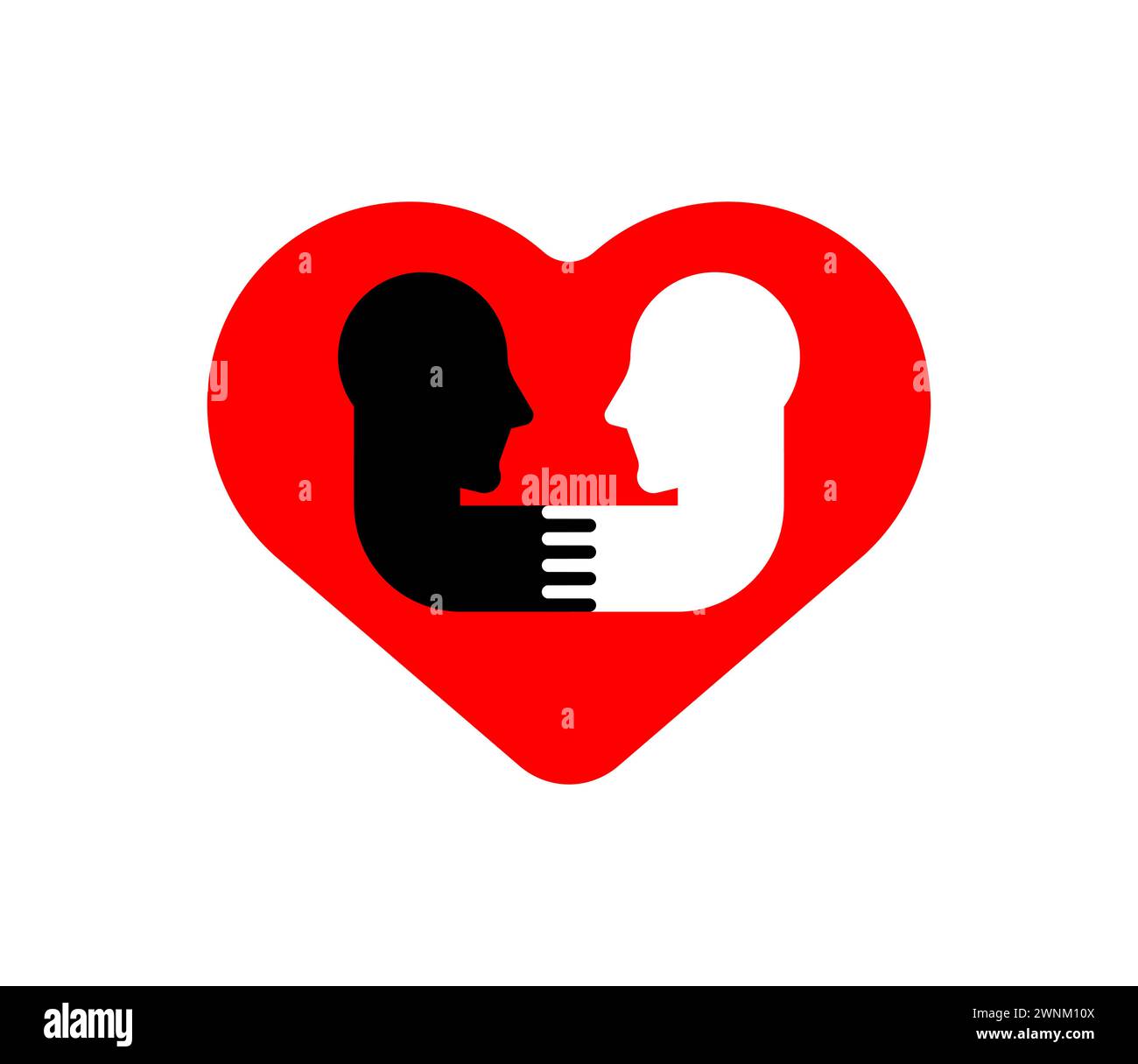 Heads together silhouette Cut Out Stock Images & Pictures - Alamy