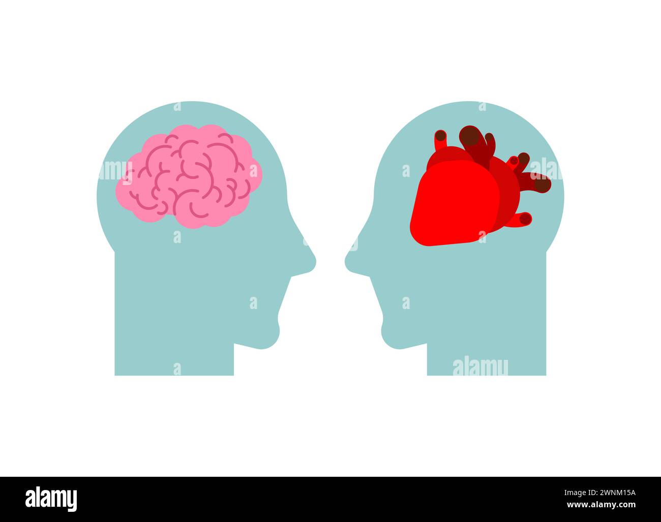 Feelings in human brain Stock Vector Images - Alamy