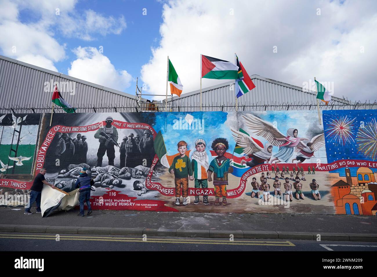 The unveiling of the International Wall in Belfast after it was ...