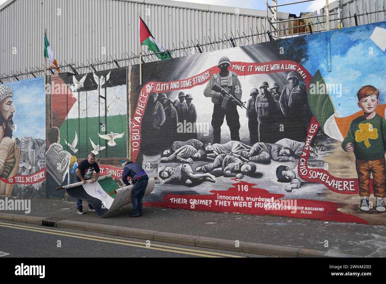 The unveiling of the International Wall in Belfast after it was ...