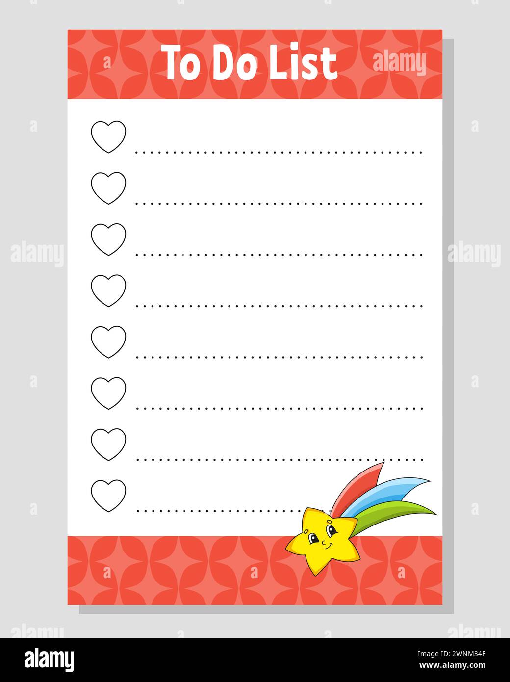 Funny To Do List Templates Premium Vector | To Do List For Kids. Empty