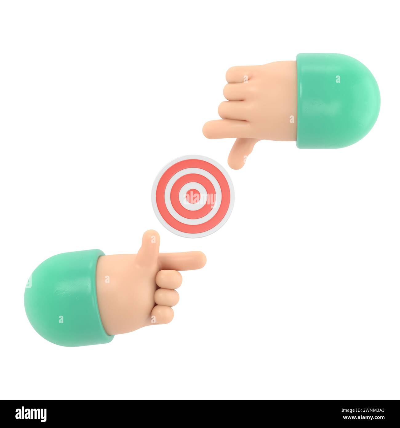 Cartoon Gesture Icon Mockup.Businessman hands forming a frame and focus ...