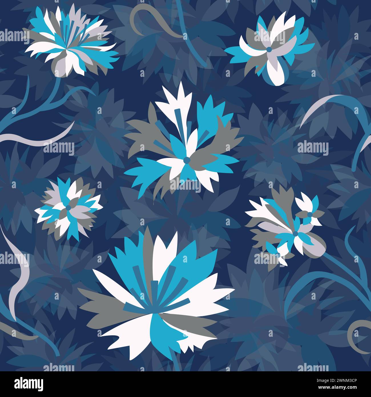 Decorative corn flowers Stock Vector Images - Alamy