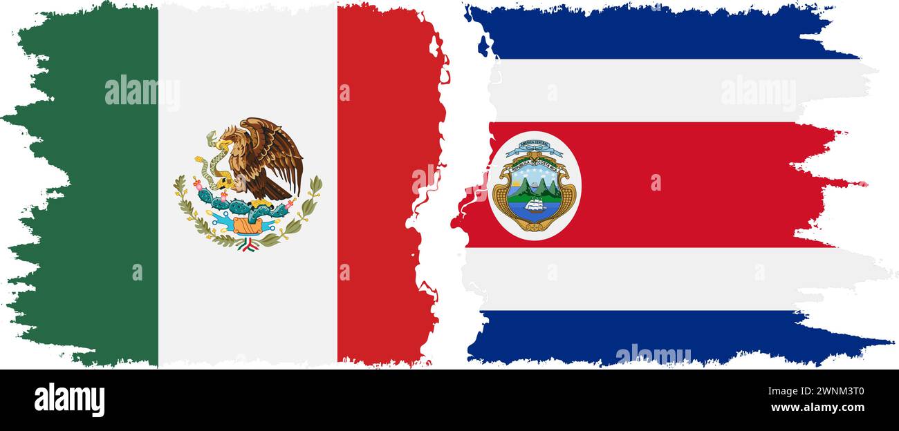 Costa rica mexico flag Stock Vector Images - Alamy