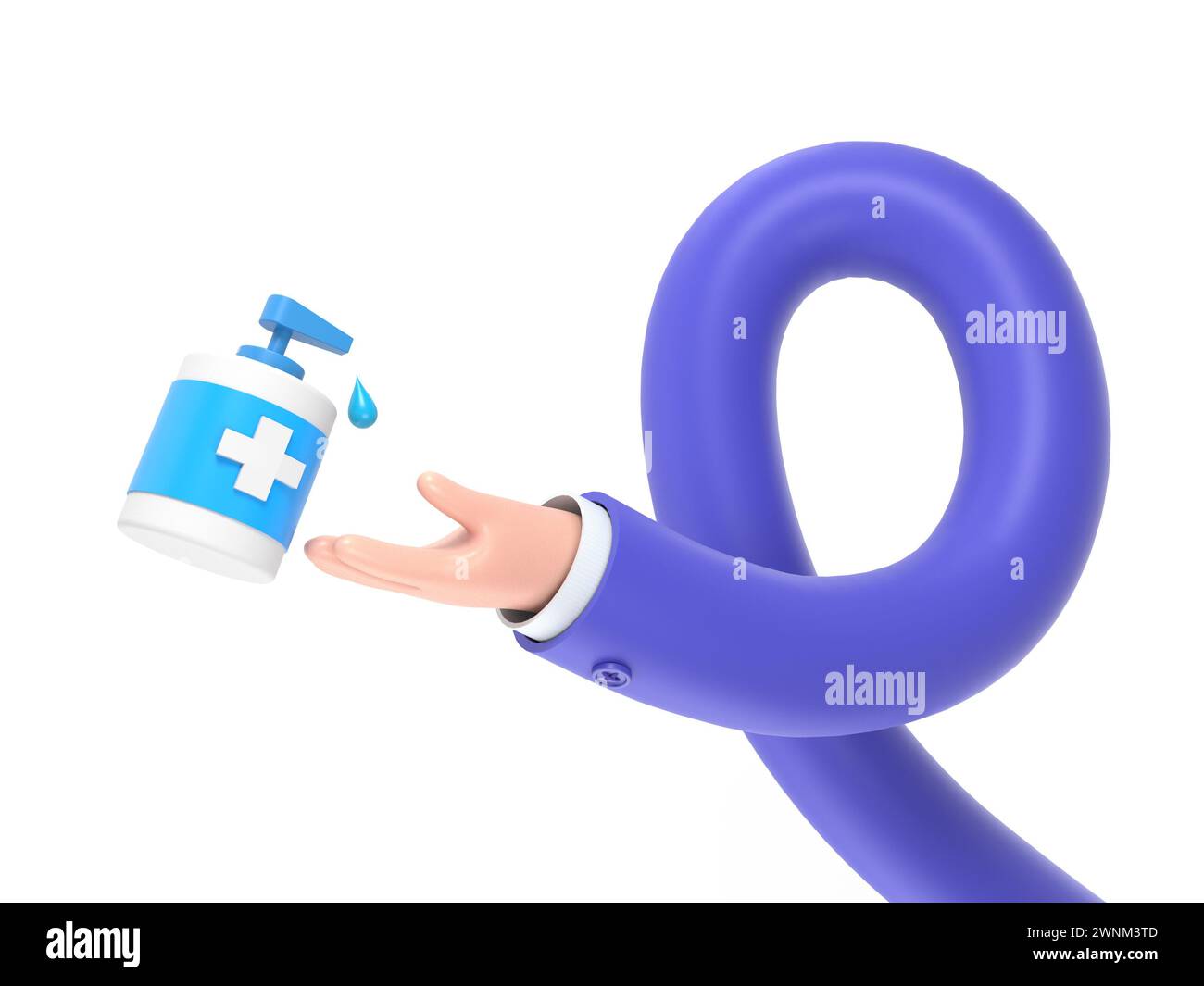 Antibacterial gel for hand disinfection. Bottle of antiseptic ...