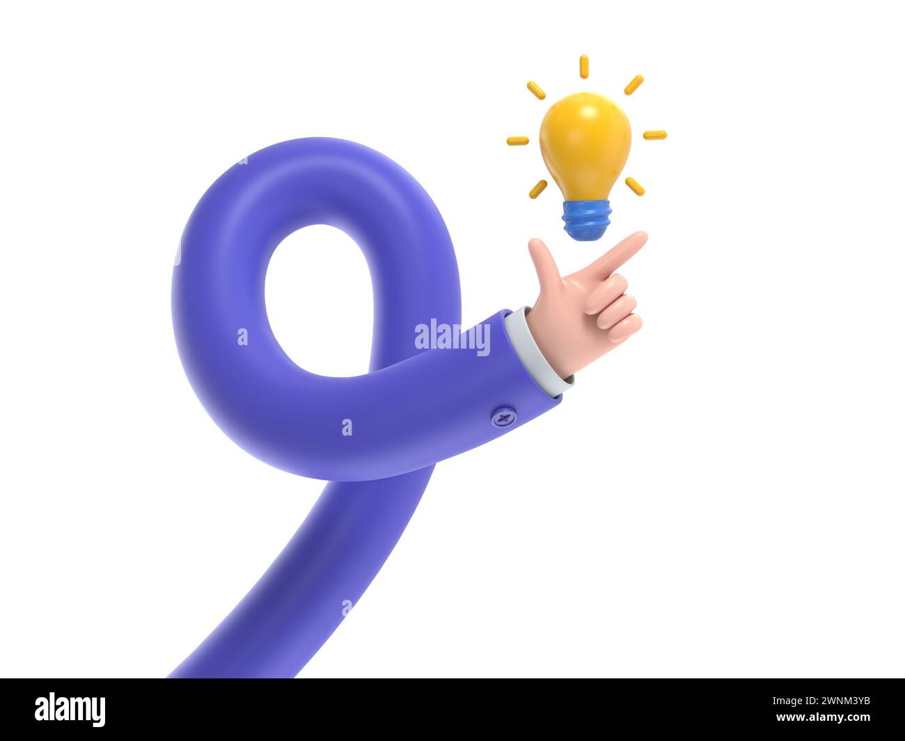 Cartoon illustration big finger pointing hi-res stock photography and ...