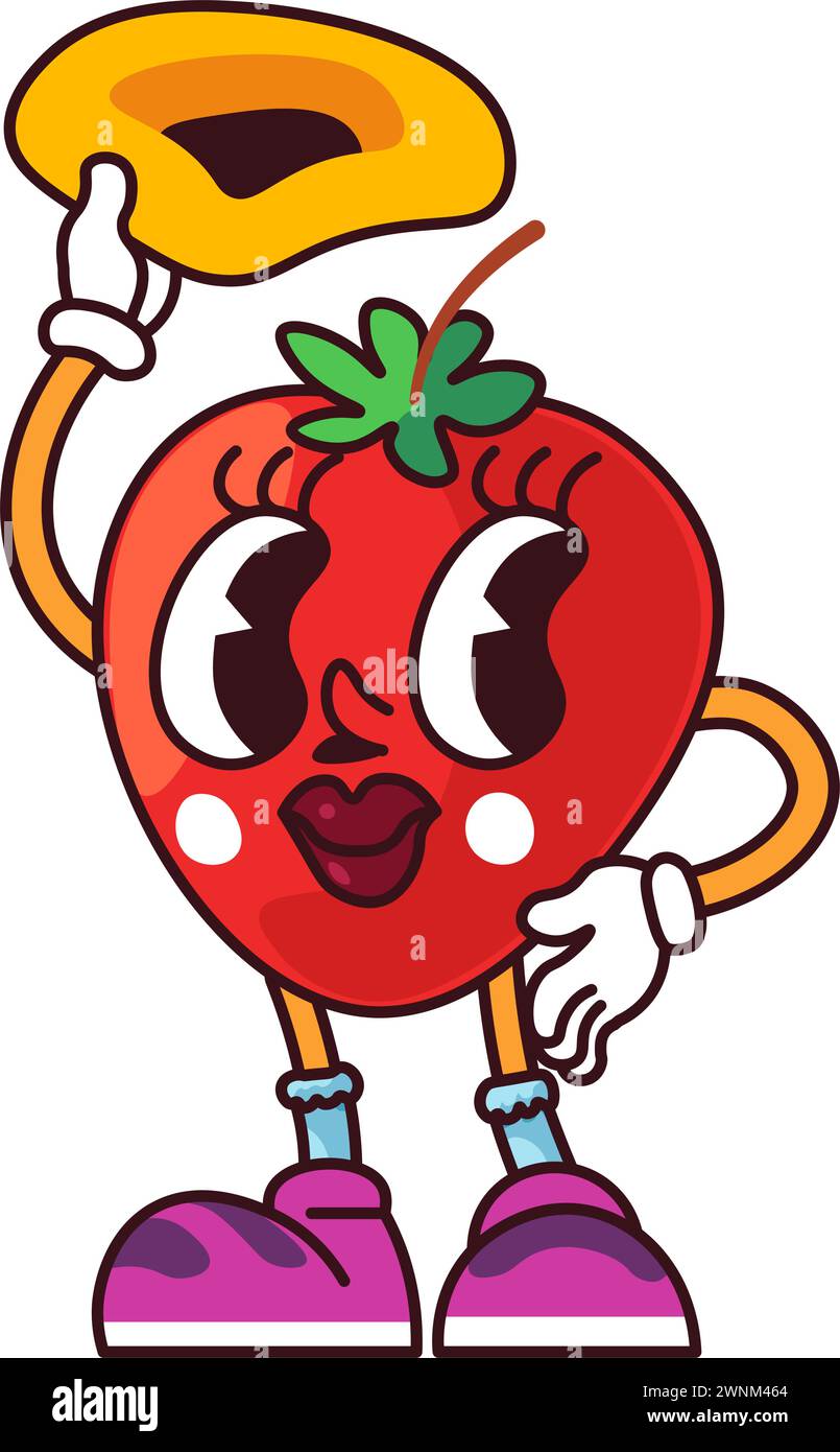 Cartoon personage in shape of strawberry vector Stock Vector Image ...