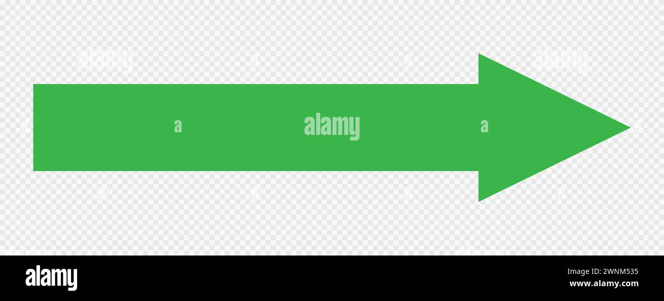 A green arrow on a transparent background indicates the direction of ...