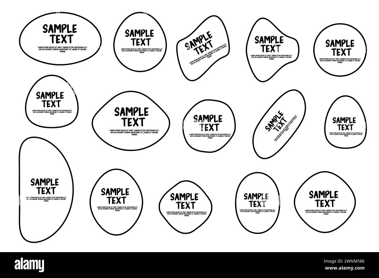 geometric objects round oval linear, title design frame for text, black ...