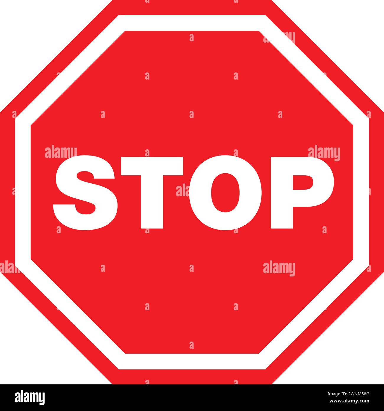 stop sign vector illustration with white background Stock Vector Image ...