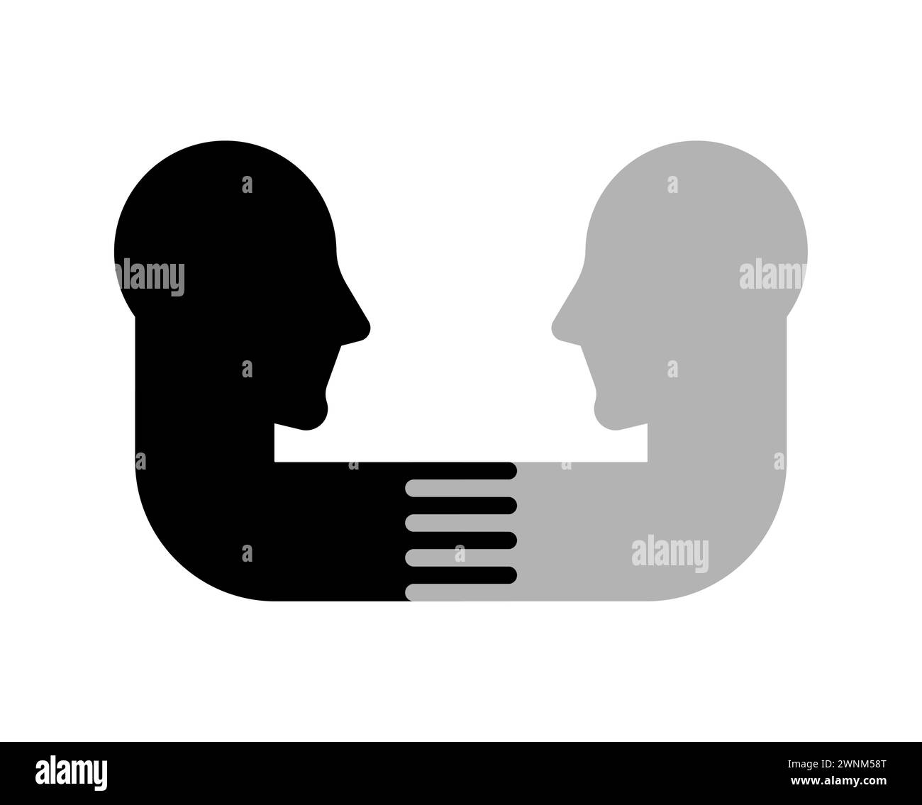 Boy woman handshake Stock Vector Images - Alamy