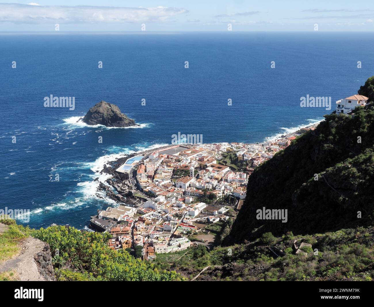 Garachico, Spain: panorama of the famous ocean resort north of the ...