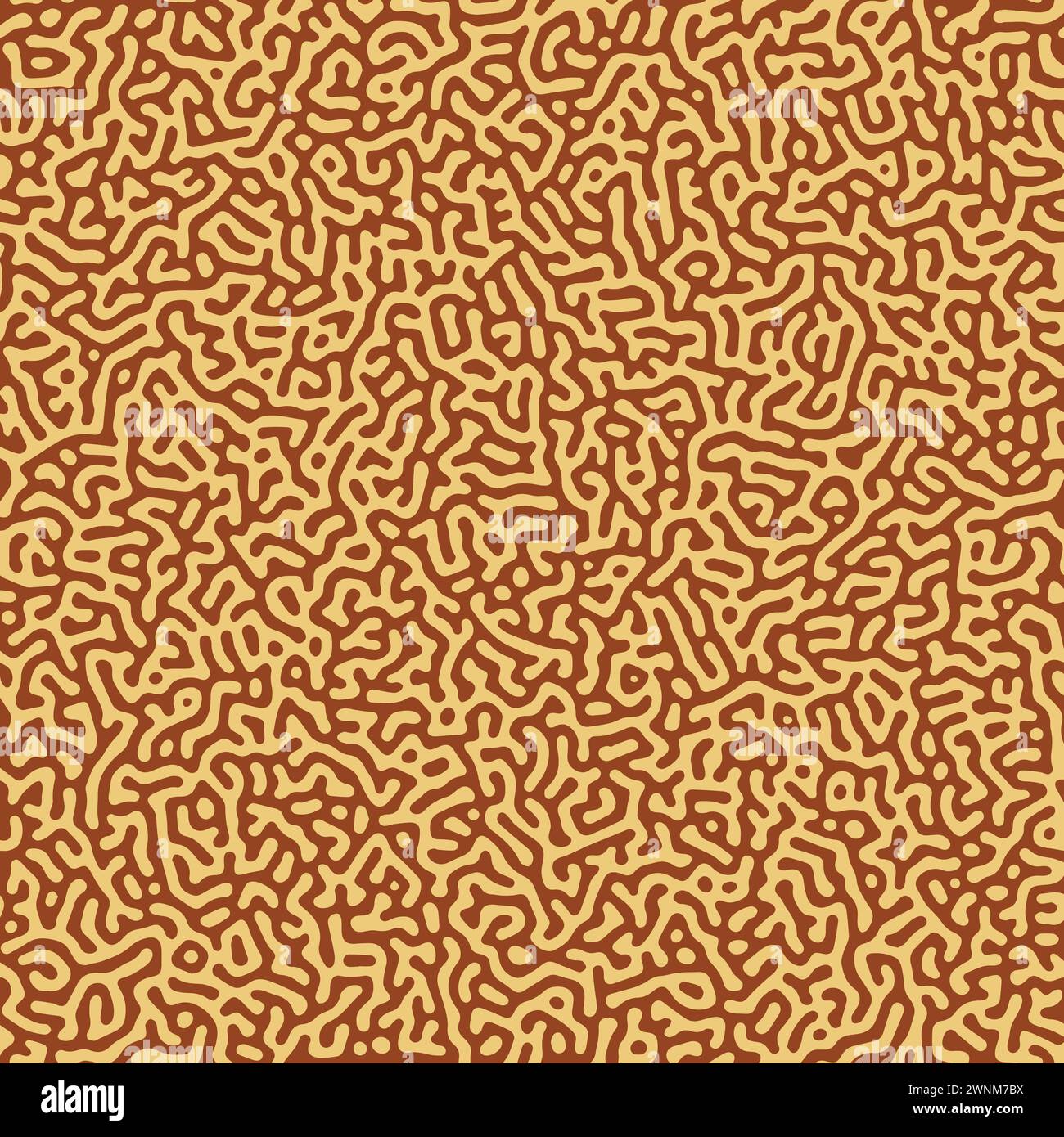 Biological turing reaction diffusion pattern in brown color vector ...