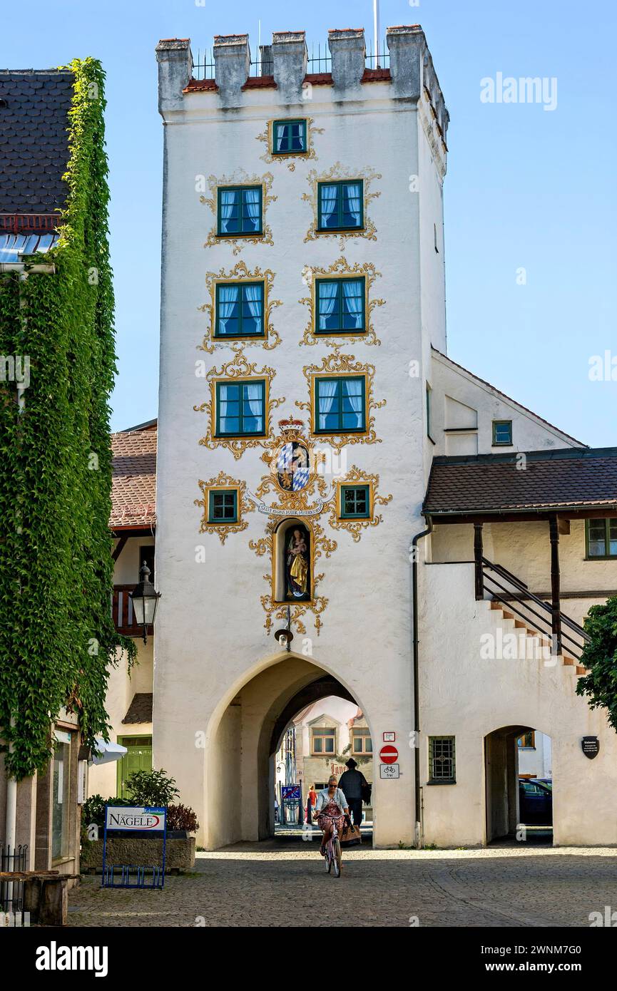 Entrance gate or Westernacher Tor, medieval town gate, old town centre ...