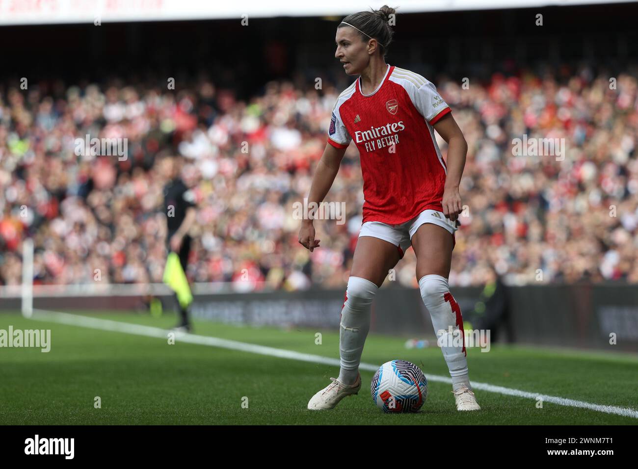 London, UK. 3rd March, 2024. Steph Catley during the Barclays Women’s ...