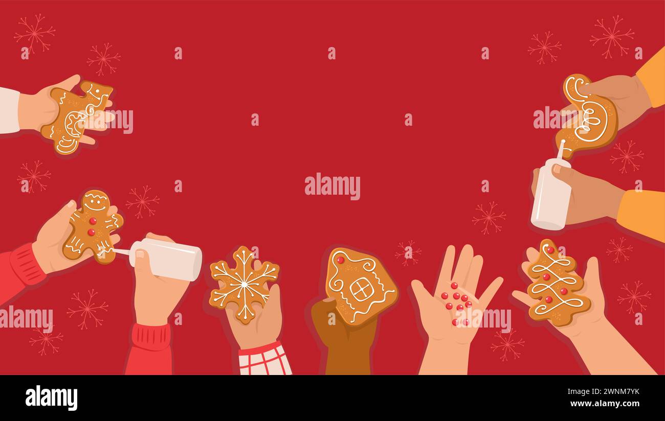 Child making biscuits Stock Vector Images - Alamy